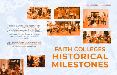 Collecting memories: 20 years of FAITH Colleges – The Sentinel
